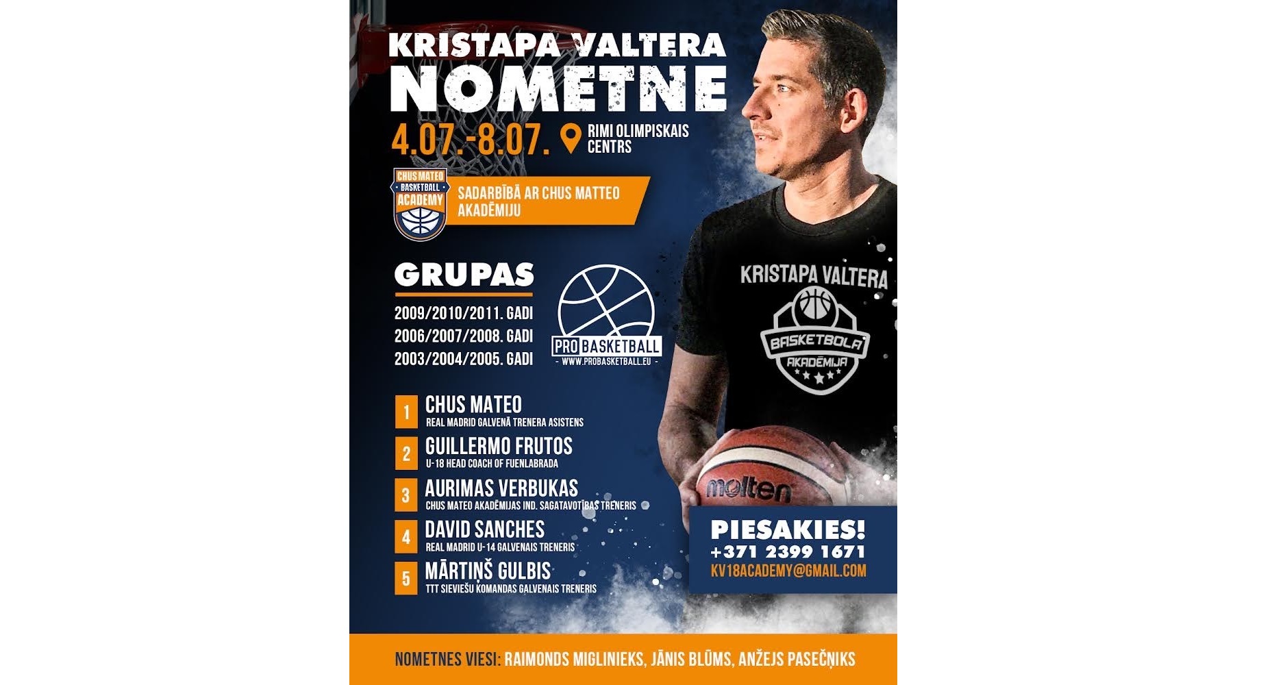Var pieteikties Kristapa Valtera akadēmijas nometnei - LJBL